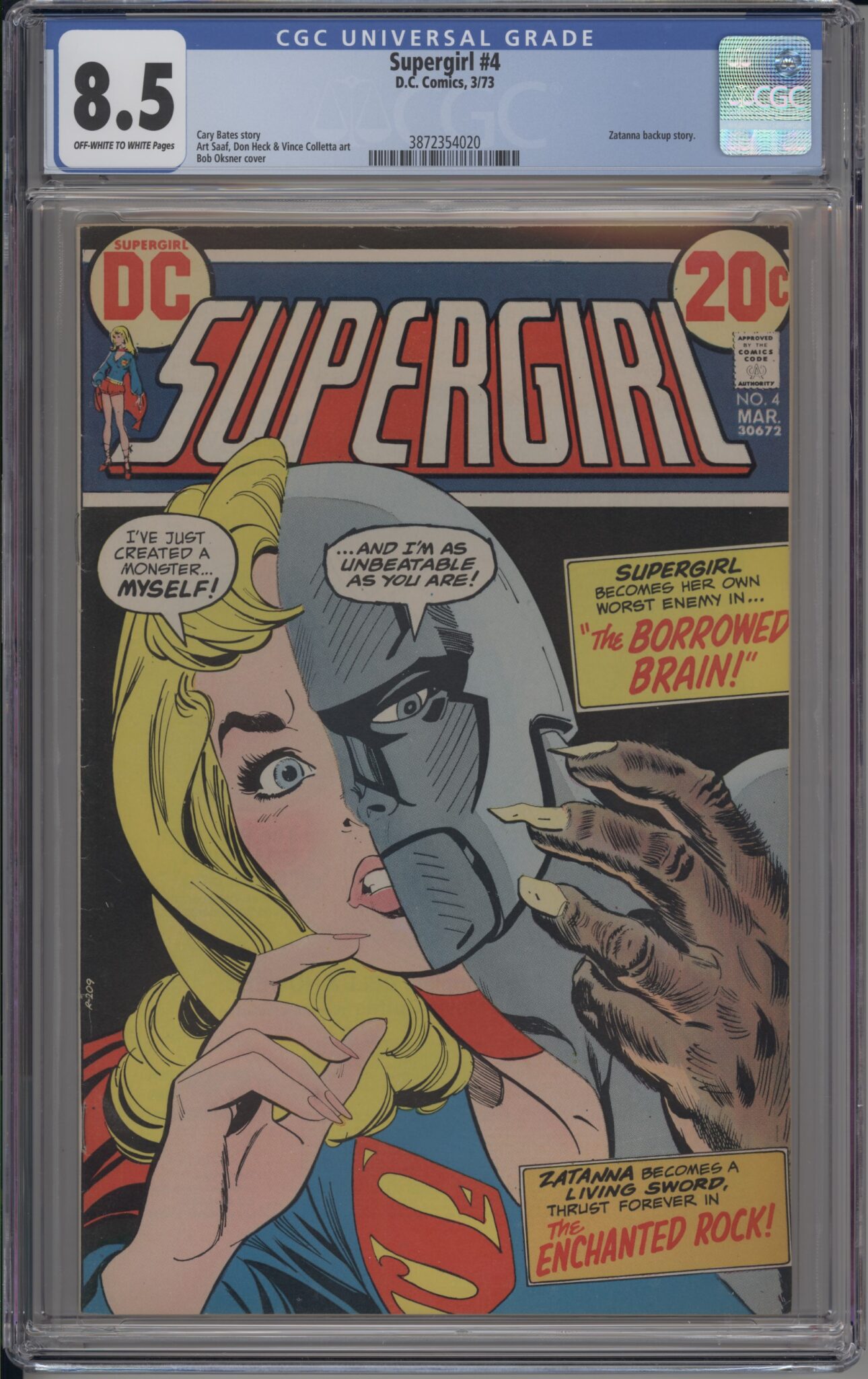 SUPERGIRL #4 – CGC 8.5 VF+ 1ST APPEARANCE OF SUPER SCAVENGER AND MERBA ...